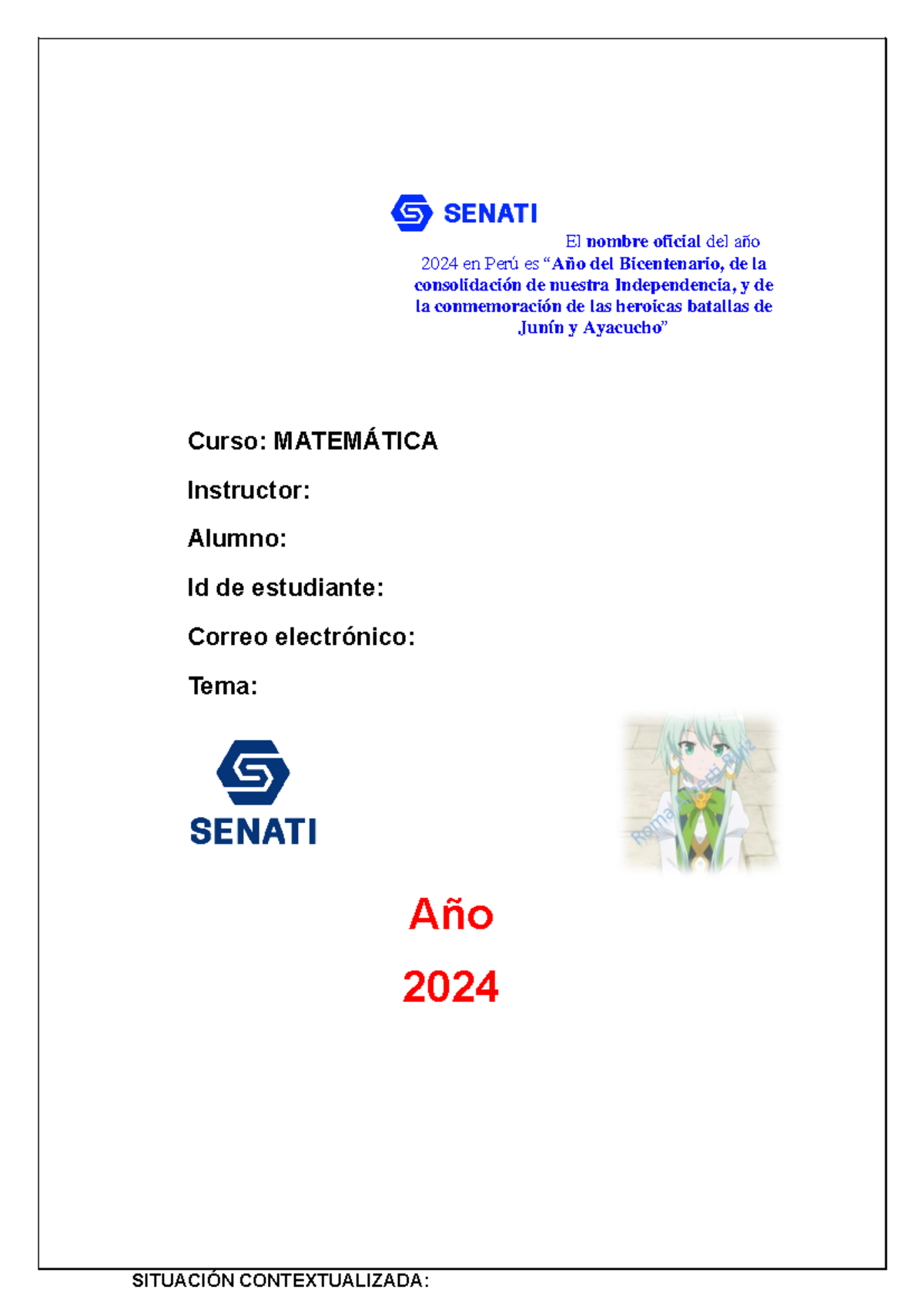 Matematicas entregable 003 2024 - El nombre oficial del año 2024 en ...