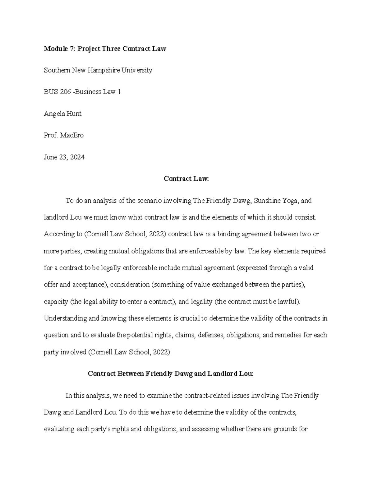 Module 7 Contract - Final Project - Module 7: Project Three Contract ...