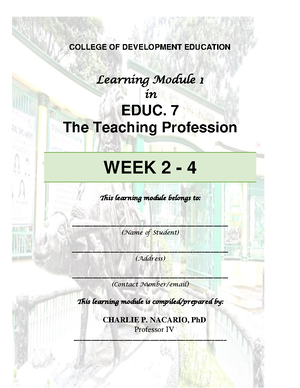 Summative TEST - SUMMATIVE TEST (First Sem, SY 2023-2024) Course: CHILD ...