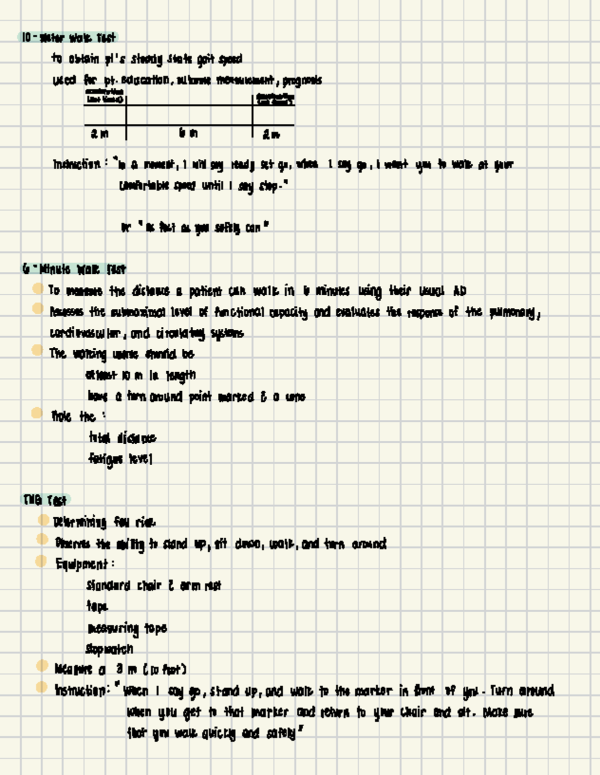 outcome measure - 10-Meter Walk Test to obtain pt's steady state gait ...