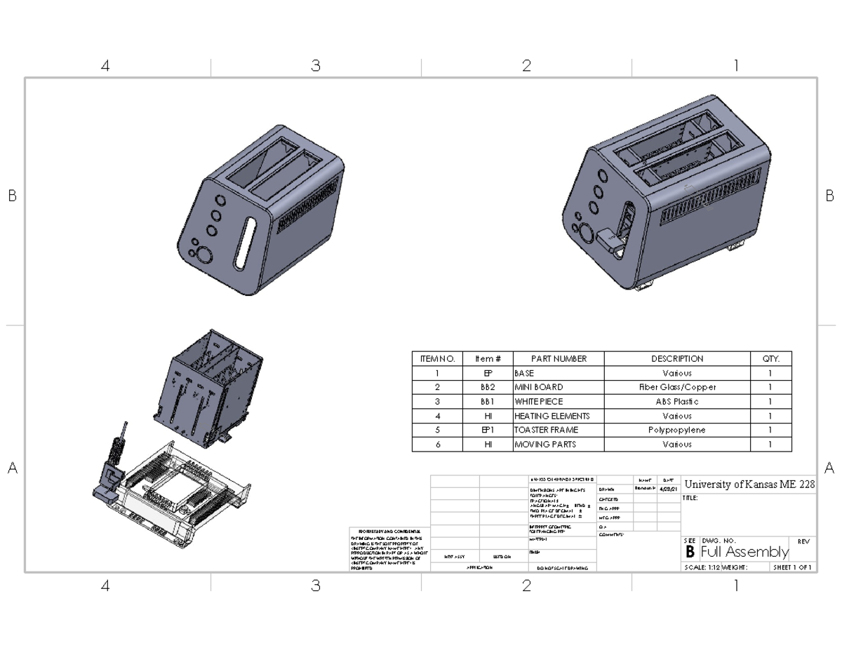 ME 228 Final assignment - TWO PLACE DECIMAL A A B B 4 4 3 3 2 2 1 1 DO ...
