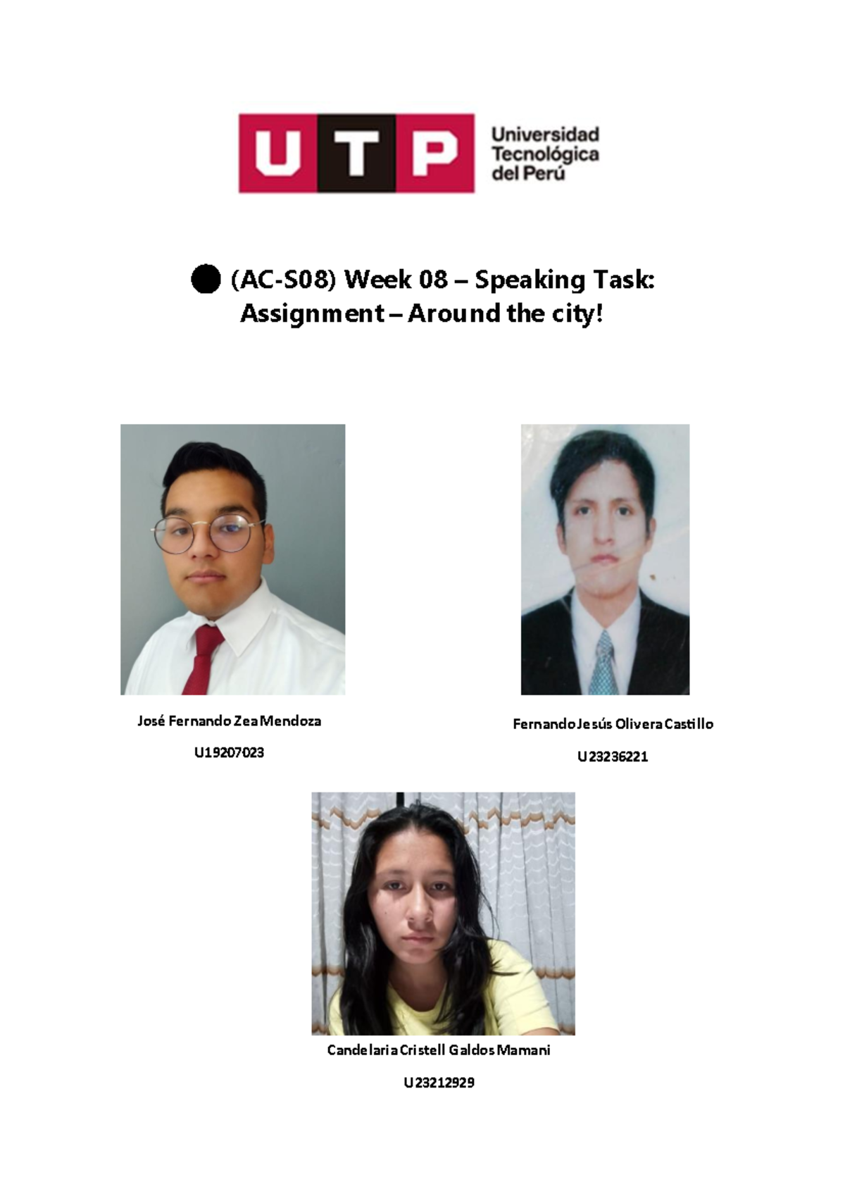 Week 08 Around the city - 🔴 (AC-S08) Week 08 – Speaking Task ...