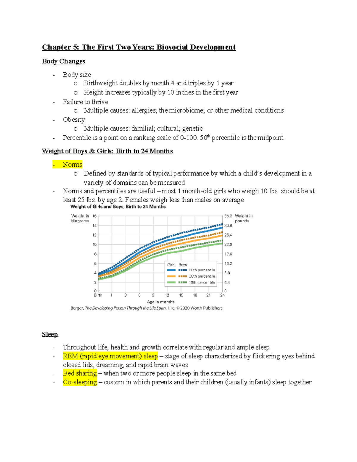 Human Growth Chapter 5 - The First Two Years: Biosocial Development ...