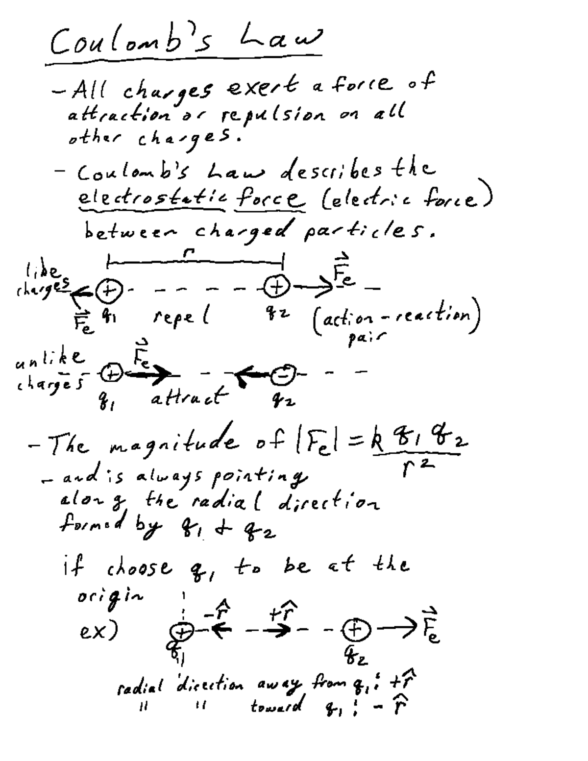 Coulombs Law - Lecture notes - PHYS 202 - Studocu