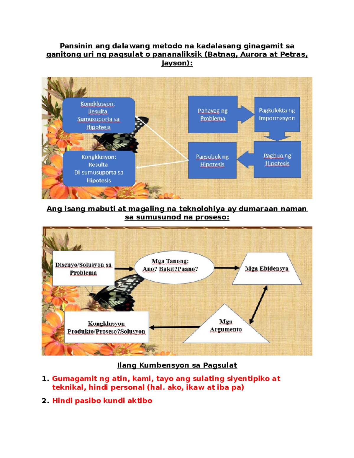 FILI Yunit 3 ENUM - This is my notes to this lesson - Pansinin ang ...