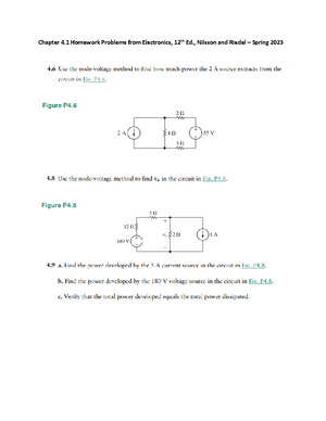 EE3302 Final Practice S20B - ECE 3302 Fundamentals of EE Final Exam (Version B) Note: " Write ...