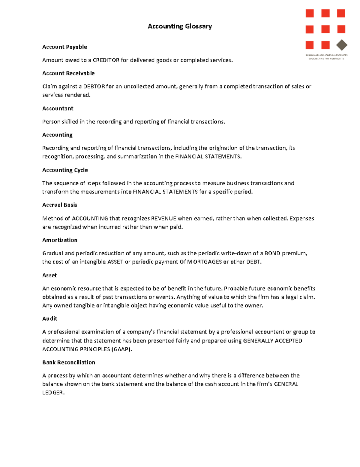 2021MS Conf How-to-read-financial Packet - Accounting Glossary Account ...