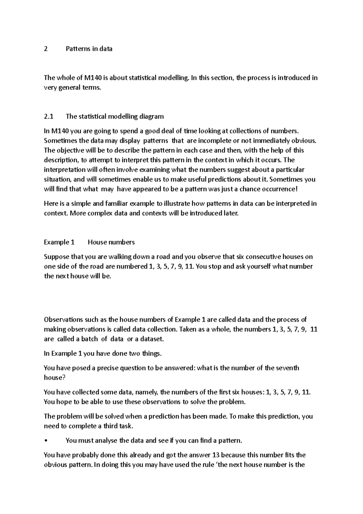 Unit 1 - 2, 2 - in depth notes for the units in the m140 module - 2 ...