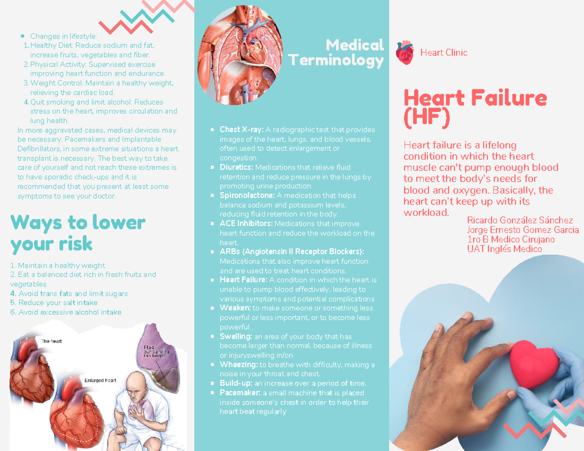 Heart Brochure - HB Inglés Medico - Changes in lifestyle: Healthy Diet ...