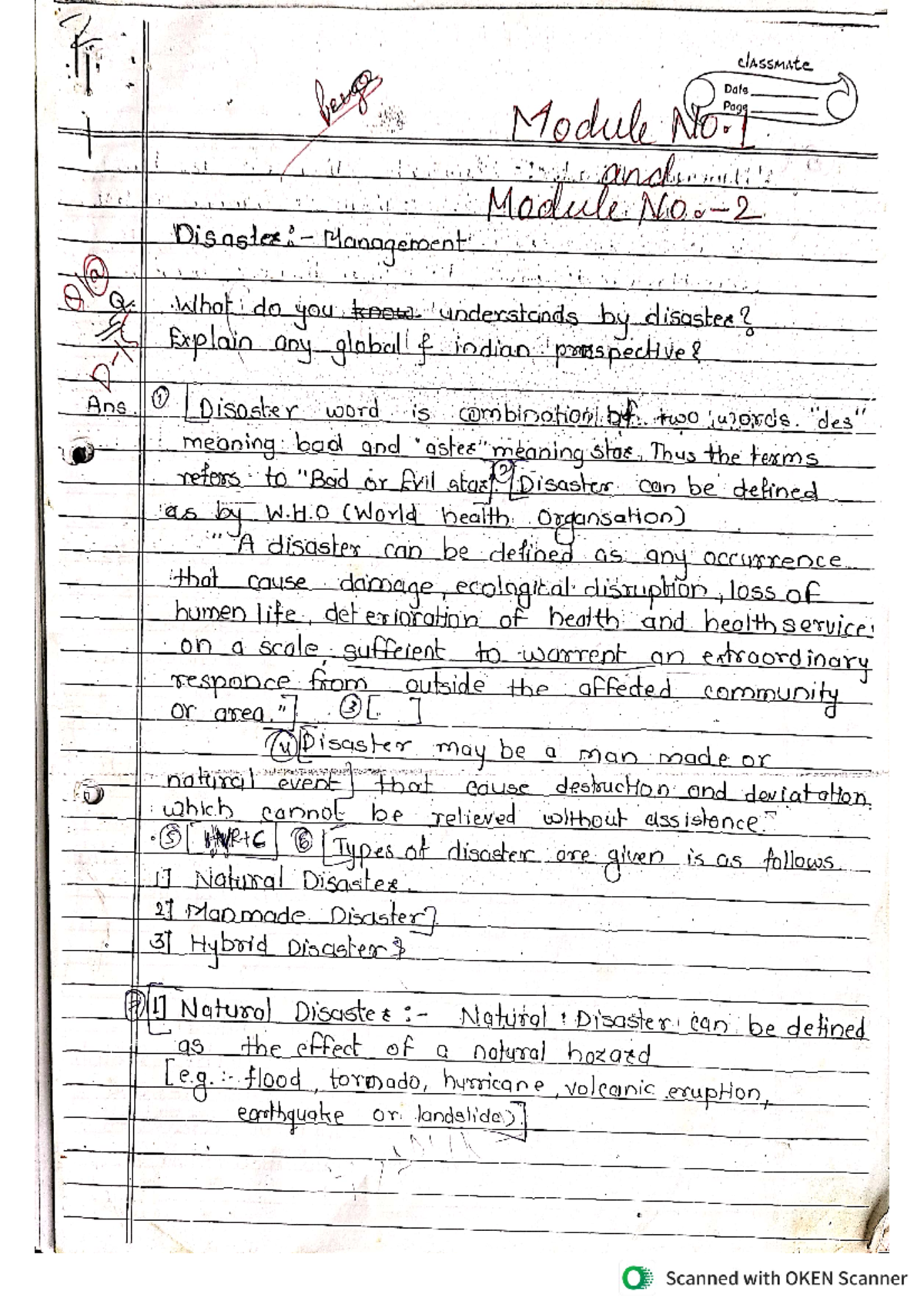 DMMM notes - classmate have Date Module No.: Page and Module No. 2 ...