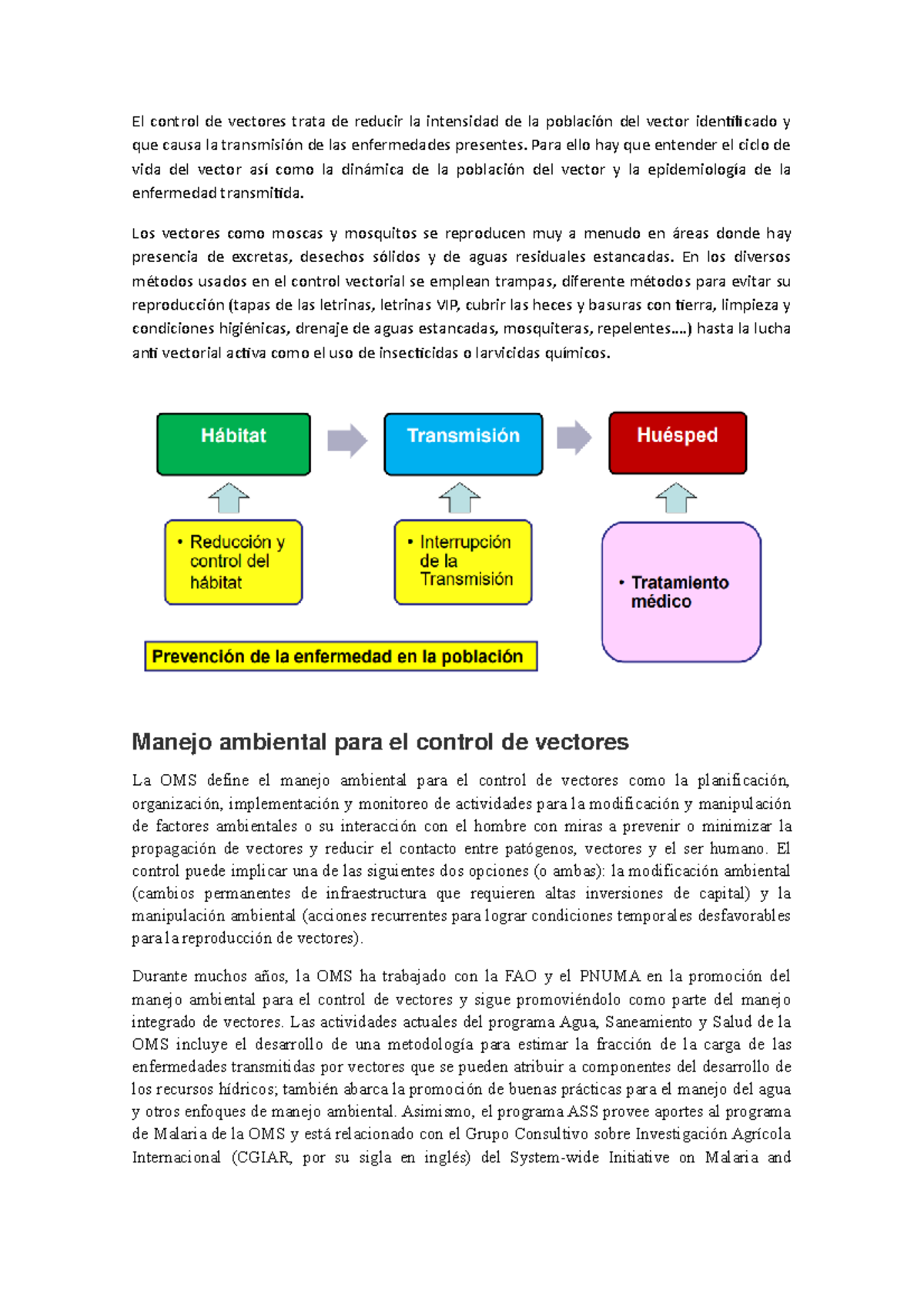 Control de vectores - Para ello hay que entender el ciclo de vida del ...