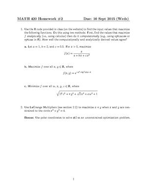 Homework 01 Solutions - MATH HW SOLUTIONS Instructions: A printed copy ...