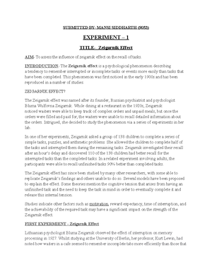 Bilateral Transfer of Learning Experiment - BILATERAL TRANSFER OF ...