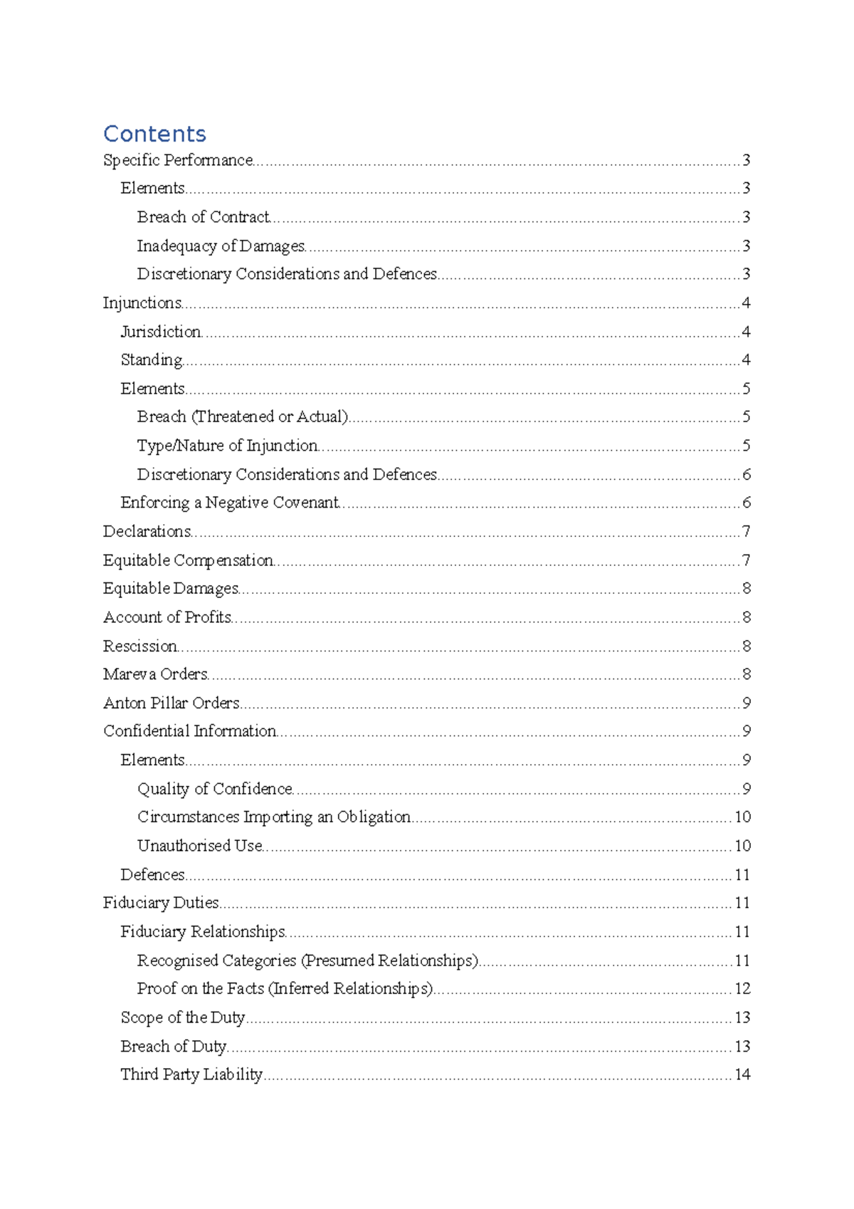 Compiled-Equity-Notes - Contents Specific - Studocu