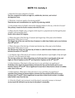 Activity 1 - ...... - METR 112: Activity 1 Due: Sunday, February 12th ...