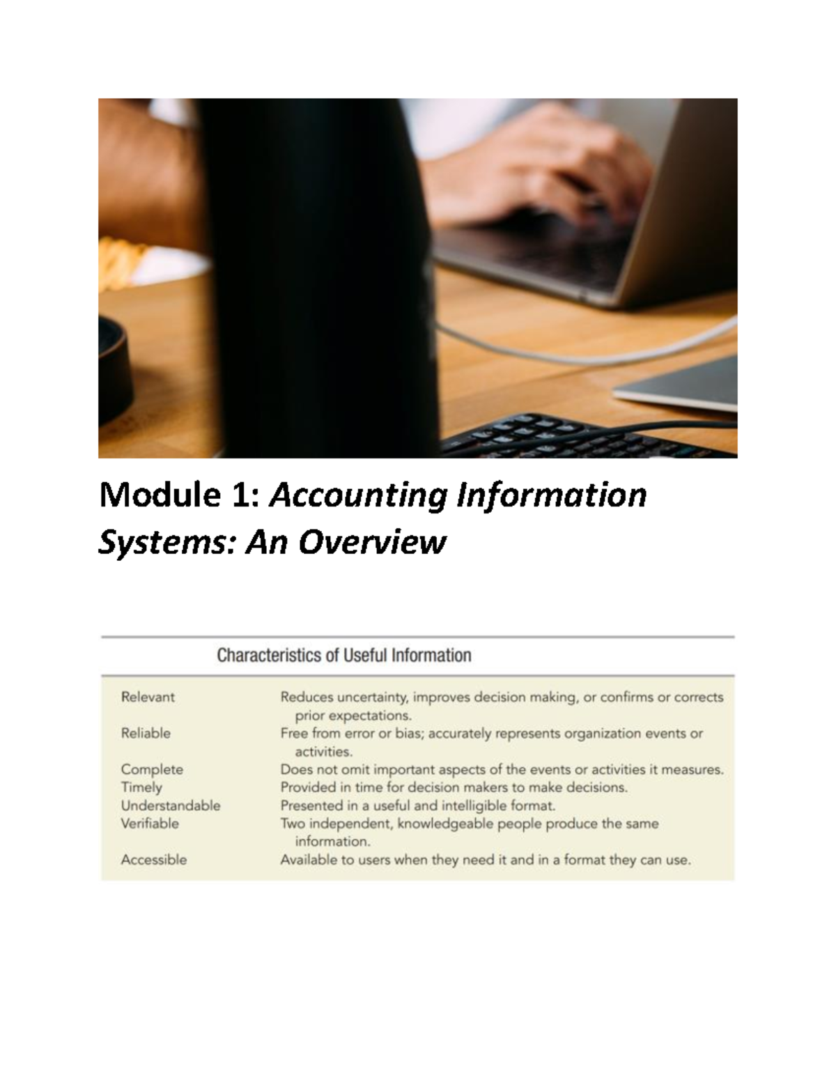 Module-1 -Accounting-Information-Systems -An-Overview - Module 1 ...