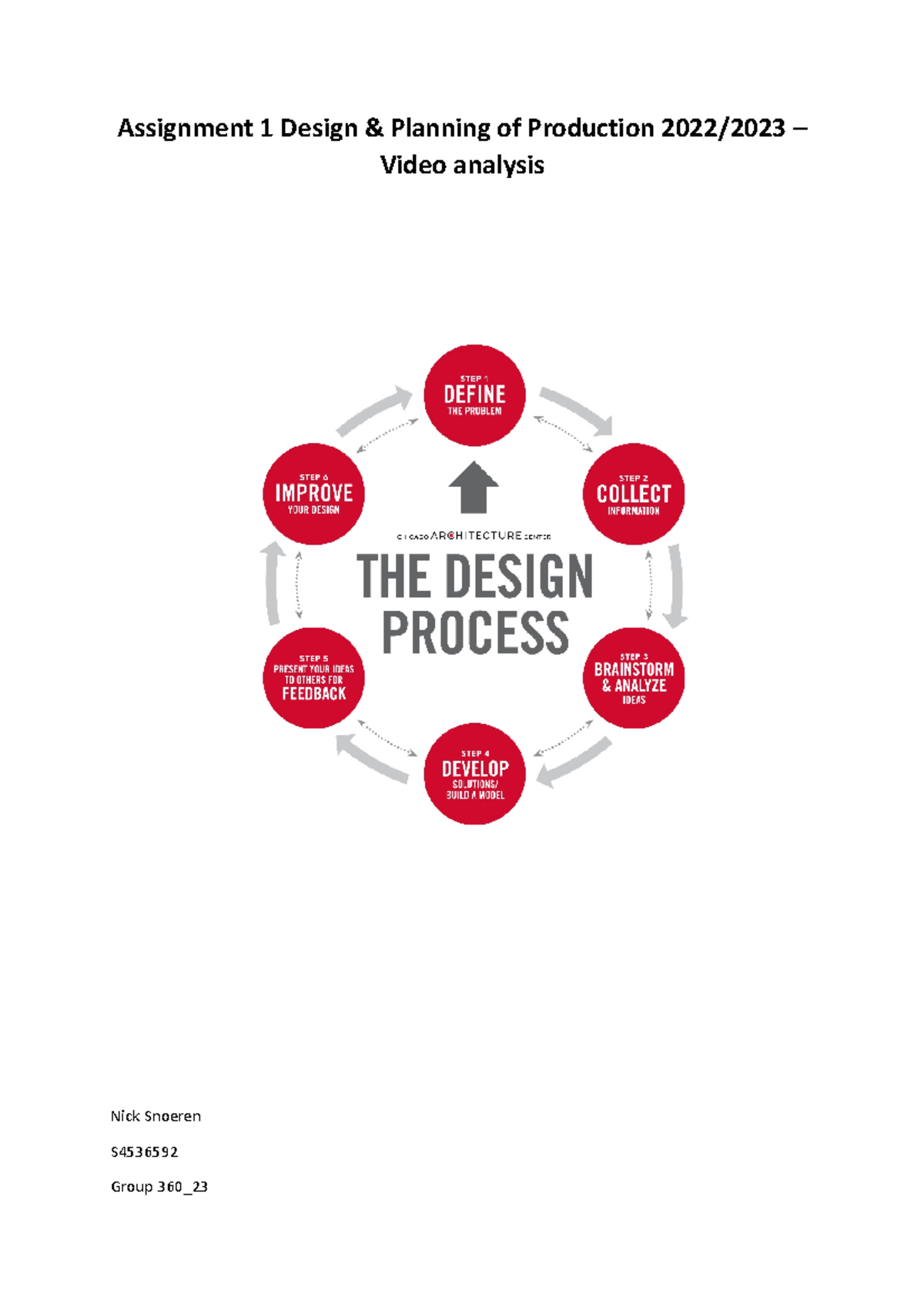 360 assignment design planning and production NGS - Assignment 1 Design ...