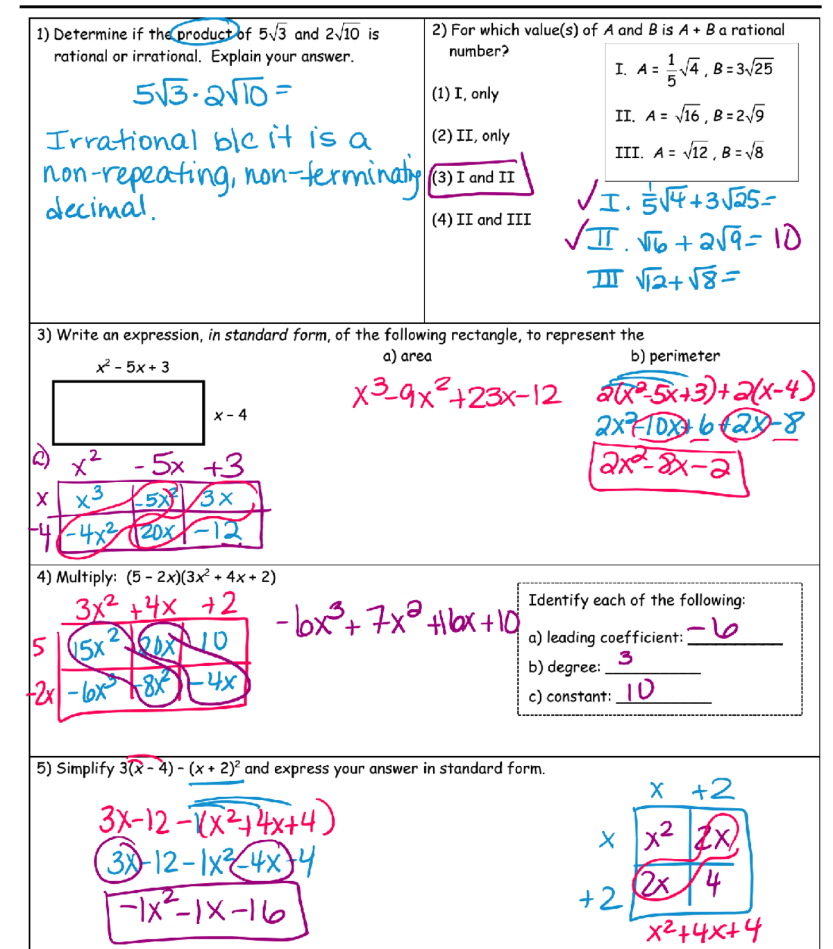 ALGEBRA PRACTICE - MAT 002 - Studocu