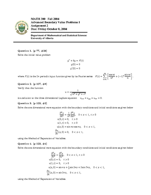 Solns prob4 - MATH 300 Spring - Summer 2018 Advanced Boundary Value ...