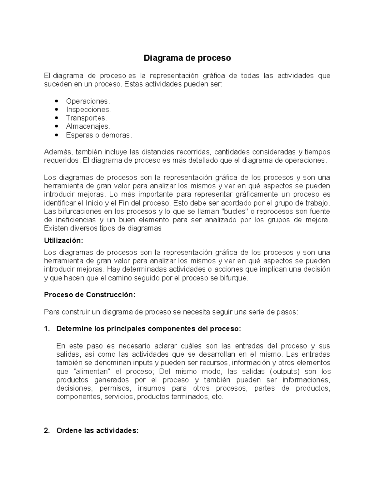 Aporte tarea grupal daniel interiano de Proceso - Diagrama de proceso El diagrama de proceso es ...