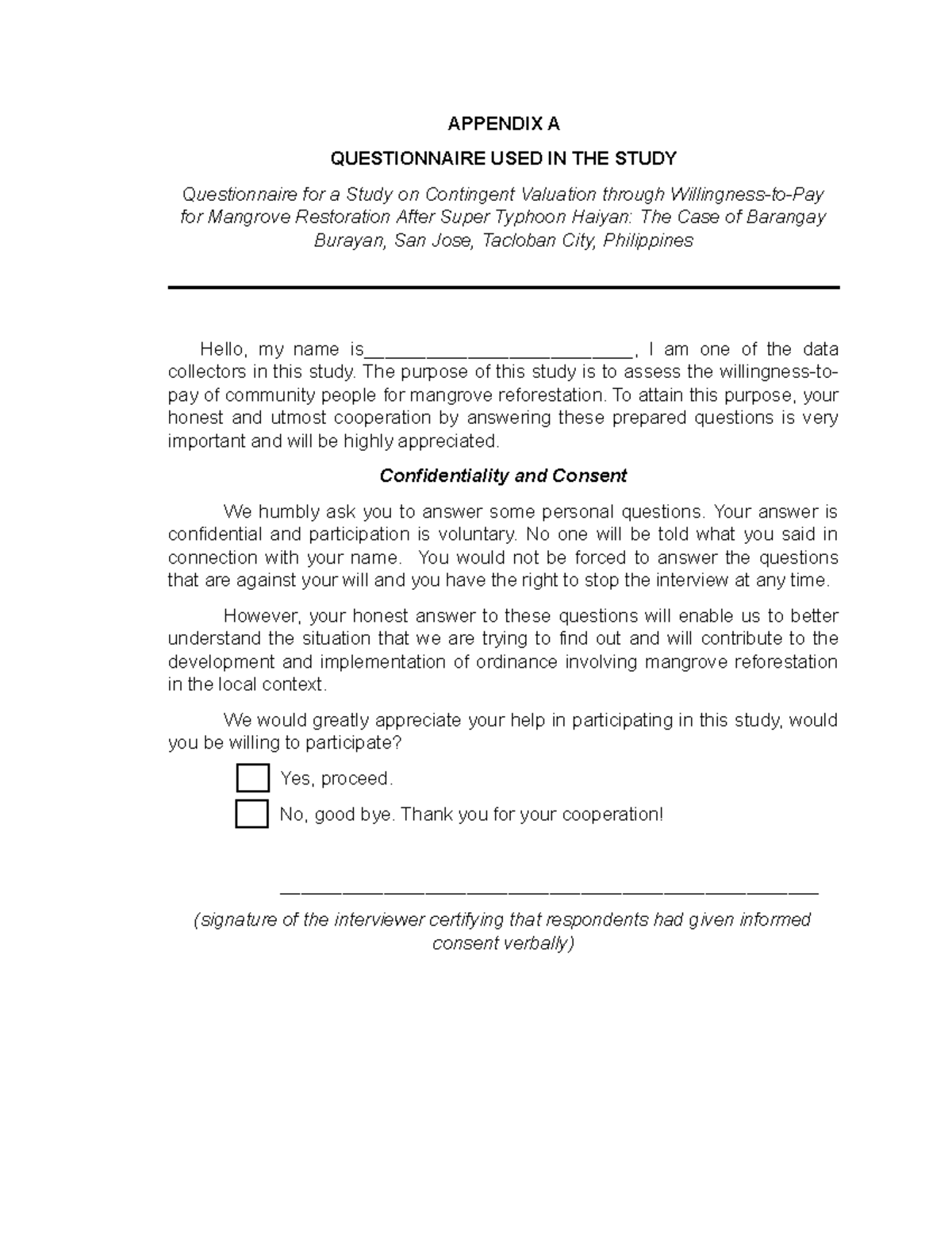 5 Final questionnaire Research in Biology - APPENDIX A QUESTIONNAIRE ...