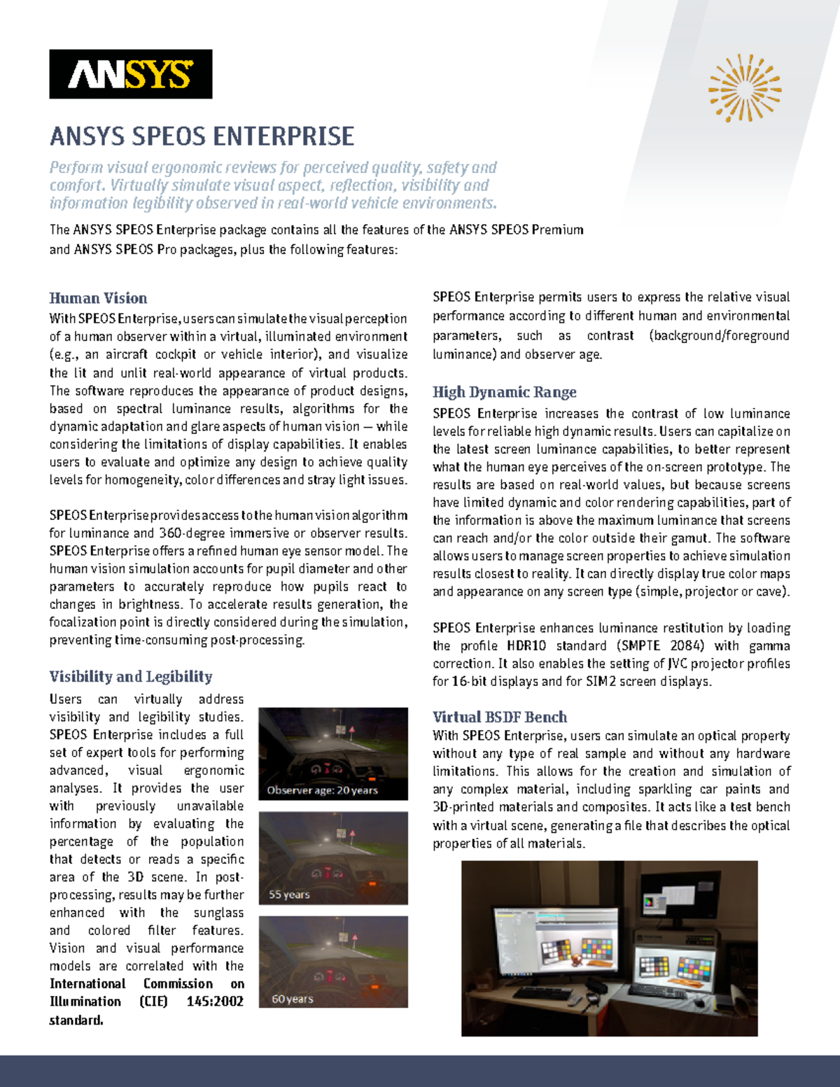 Ansys Speos Enterprise - With SPEOS Enterprise, users can simulate the ...