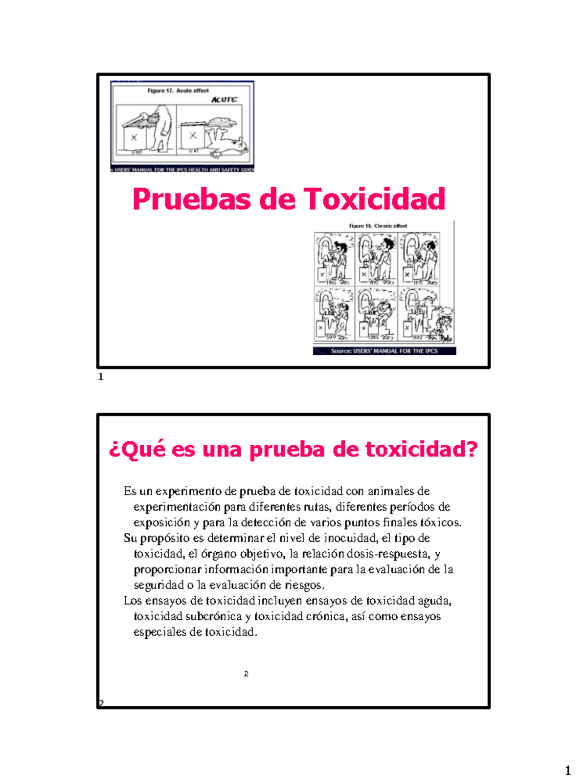 Pruebas de Toxicida D - ensayod - Pruebas de Toxicidad 1 ¿Qué es una prueba de toxicidad? Es un ...