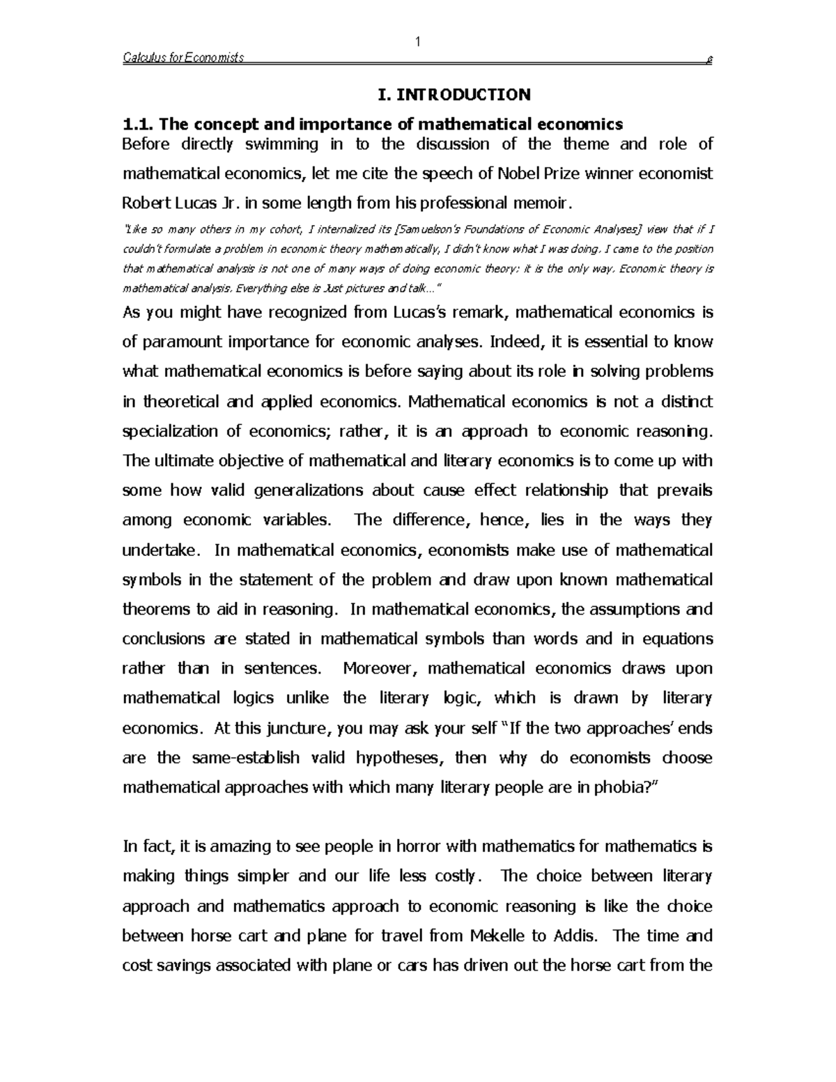 Culculus for Economists I Note-2 - Calculus for Economists β f t I ...