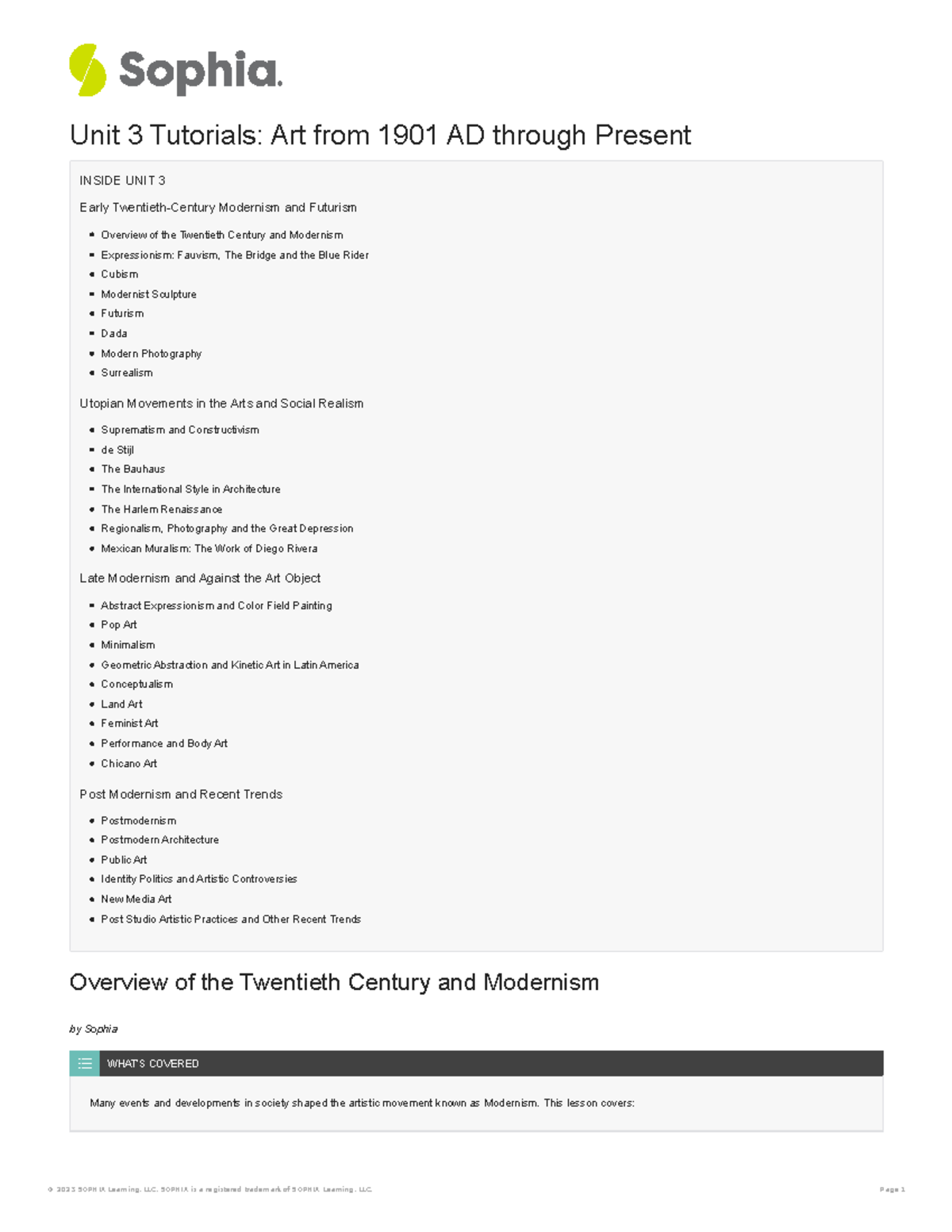 Unit-3-tutorials-art-from-1901-ad-through-present - Unit 3 Tutorials ...