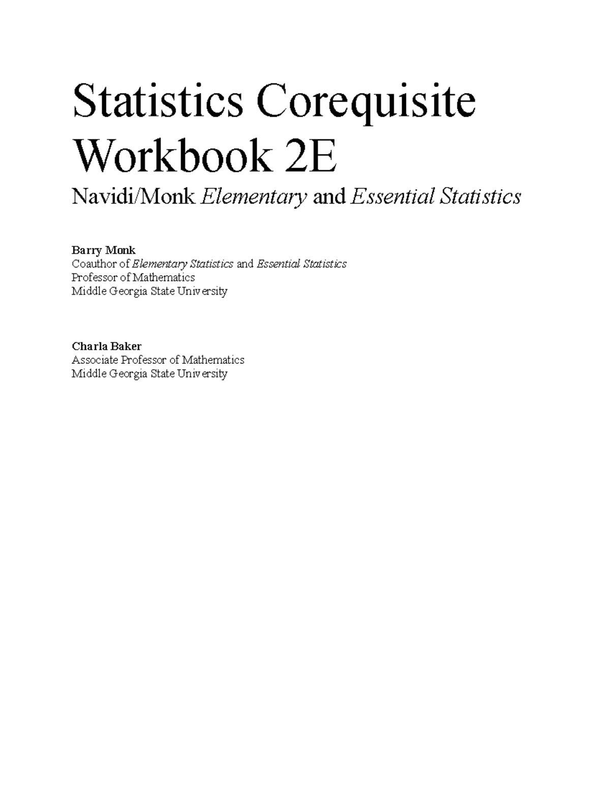 Statistics - midterm formula - Statistics Corequisite Workbook 2E ...