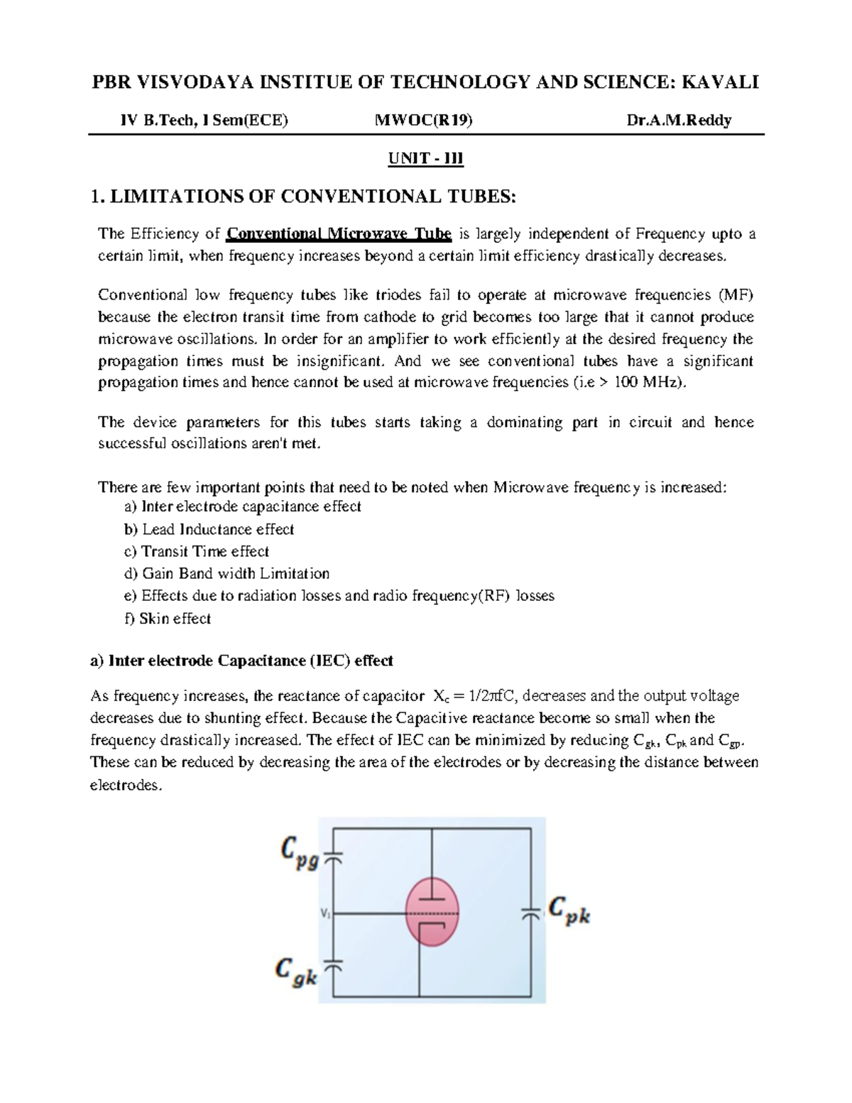 MWE UNIT - 3 19-11-22 - Micro wave engineering and optical ...