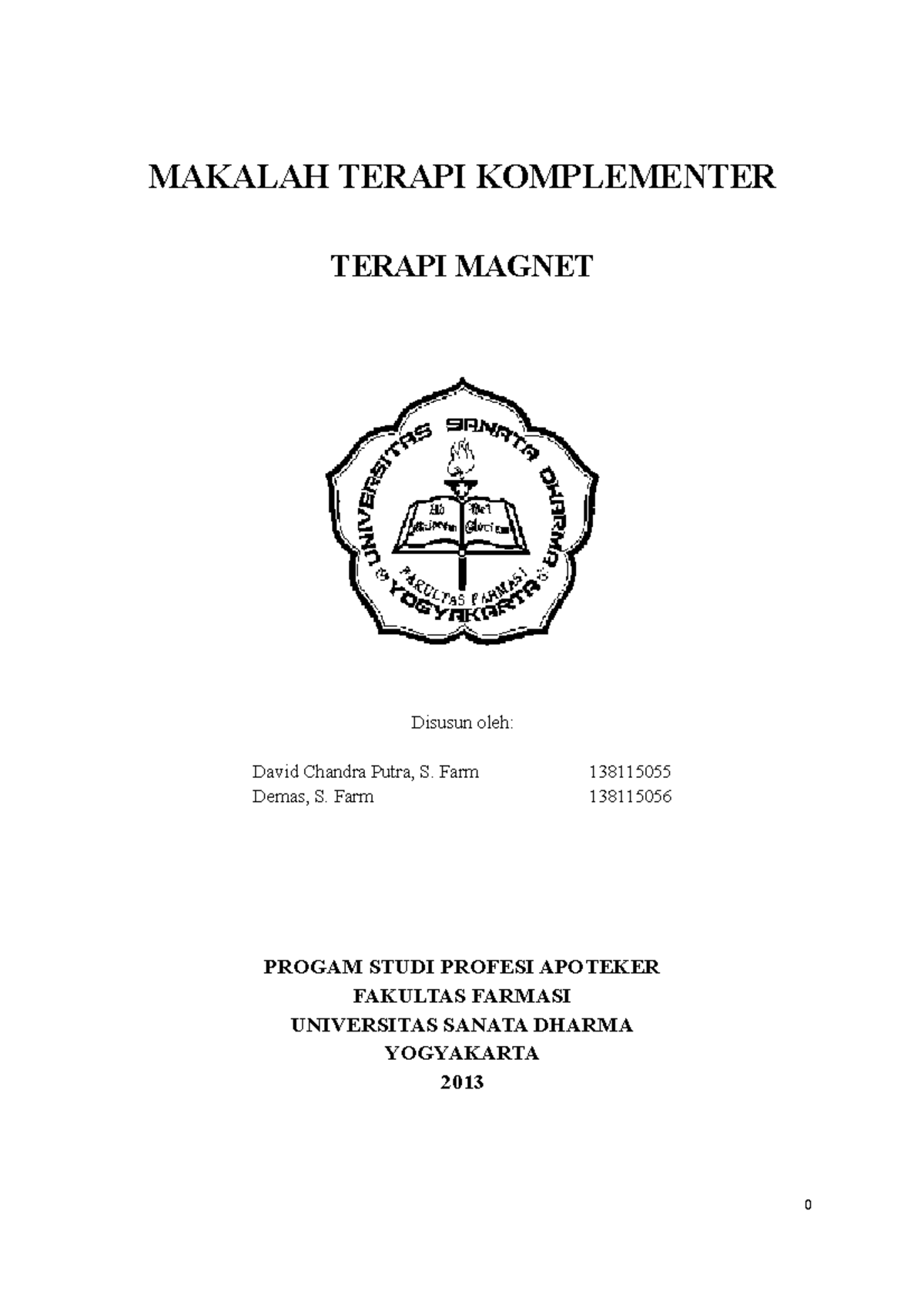 Terapi magnet - Complementary therapy course notes - MAKALAH TERAPI ...