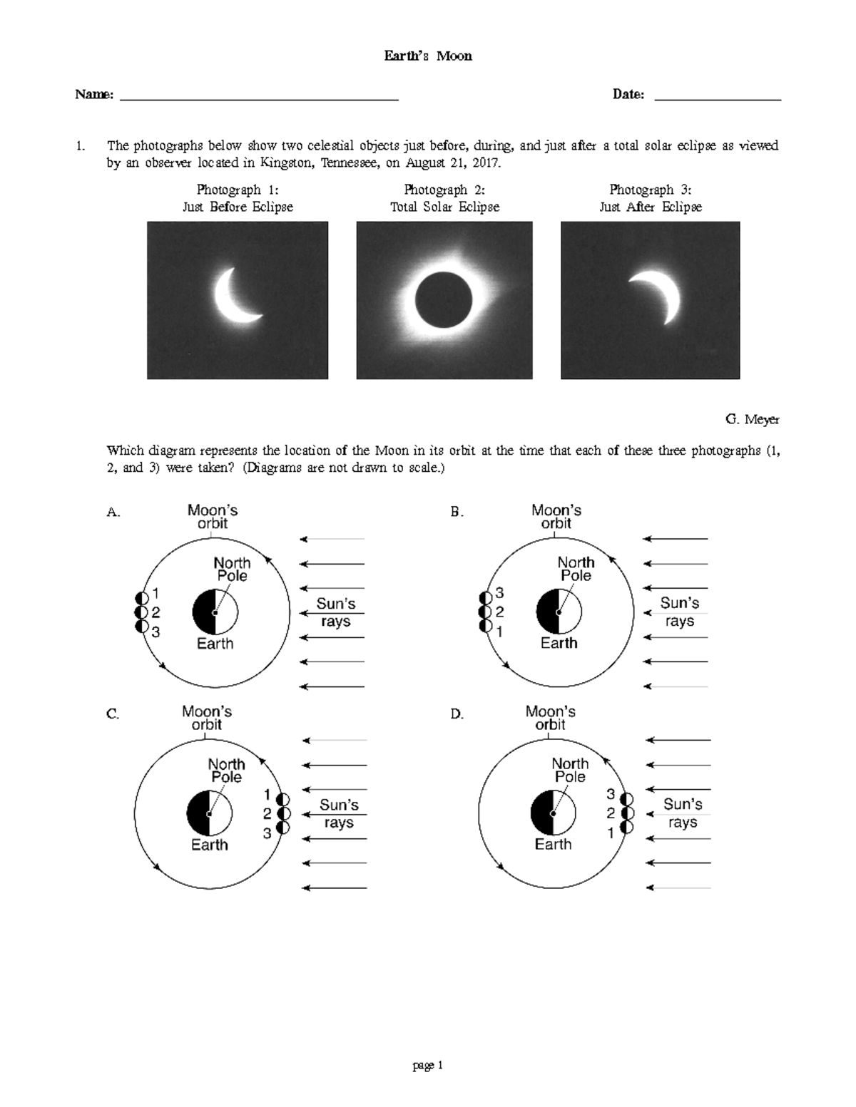 HW combined Earth's moon + Phases of moon + Eclipses - Earth's Moon ...