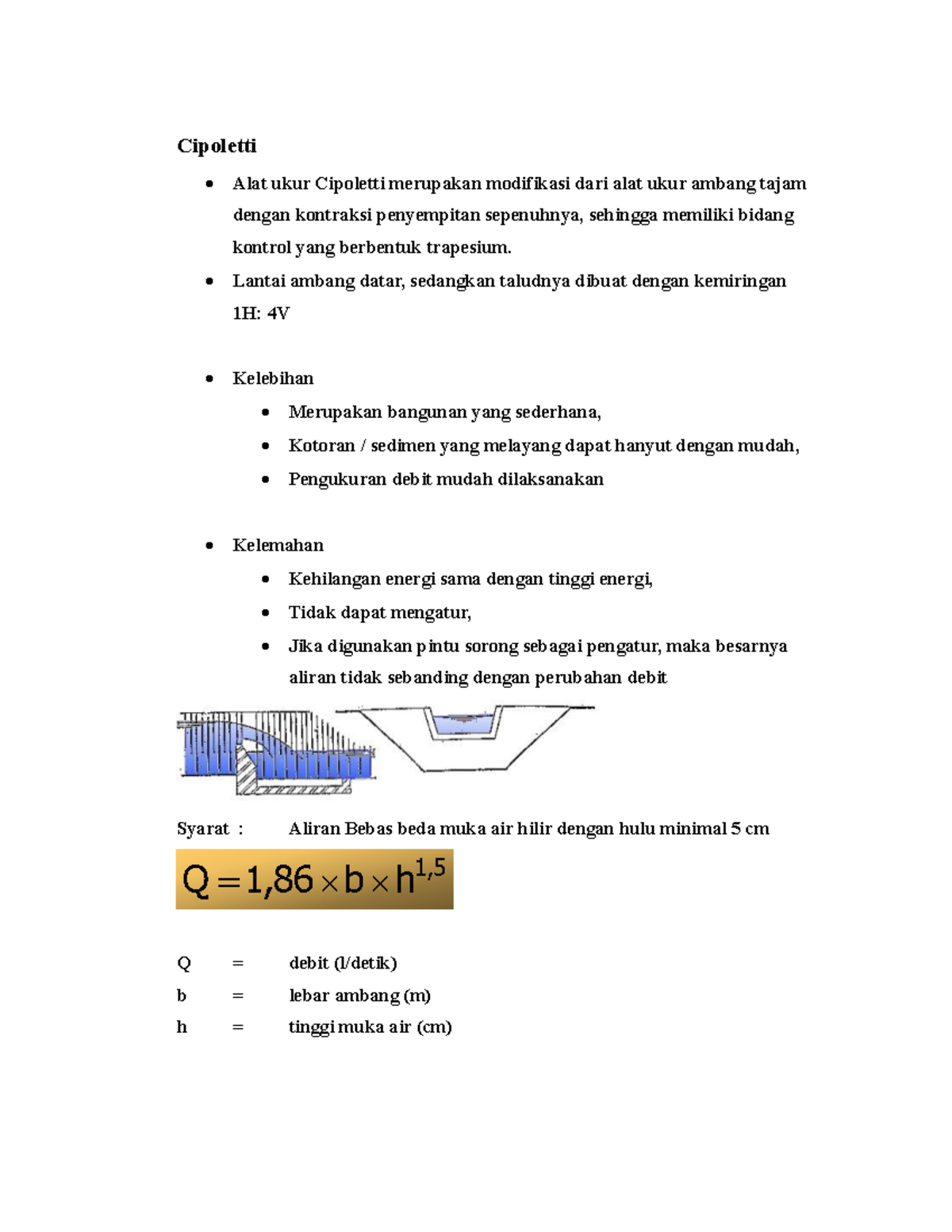 Catatan Kelompok 9 Rekayasa Irigasi I-Part 6 - Cipoletti Alat ukur ...