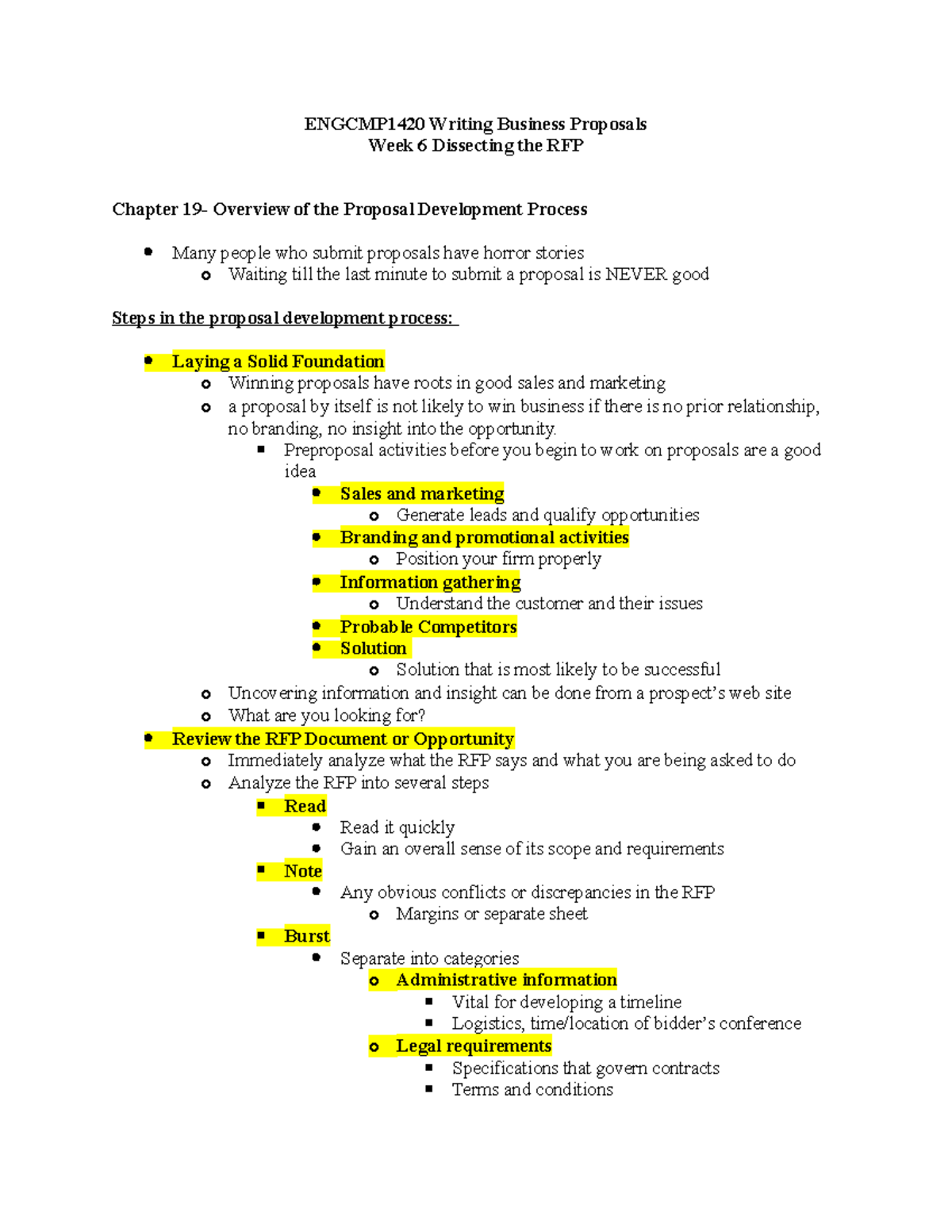 Chapter 19- Proposal Development Process - ENGCMP1420 Writing Business ...
