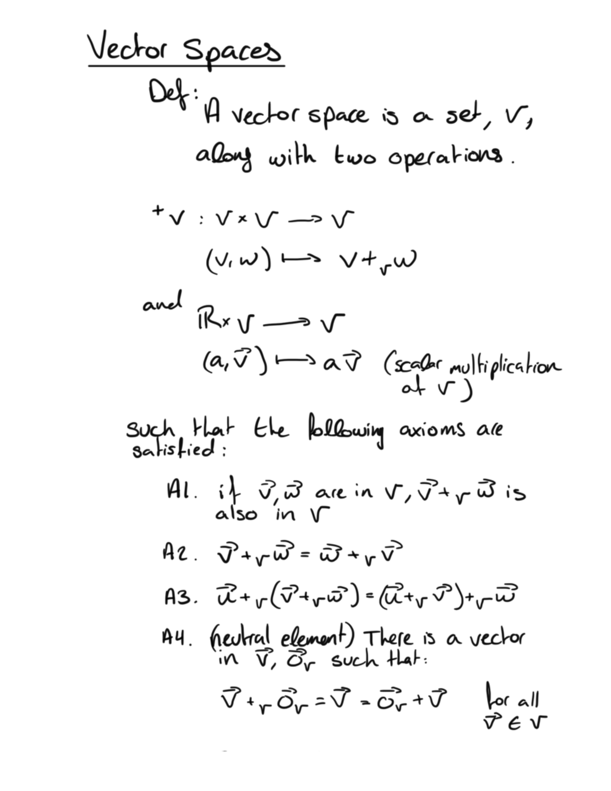 Vector Spaces - ... - 201-HTK-05 - Studocu
