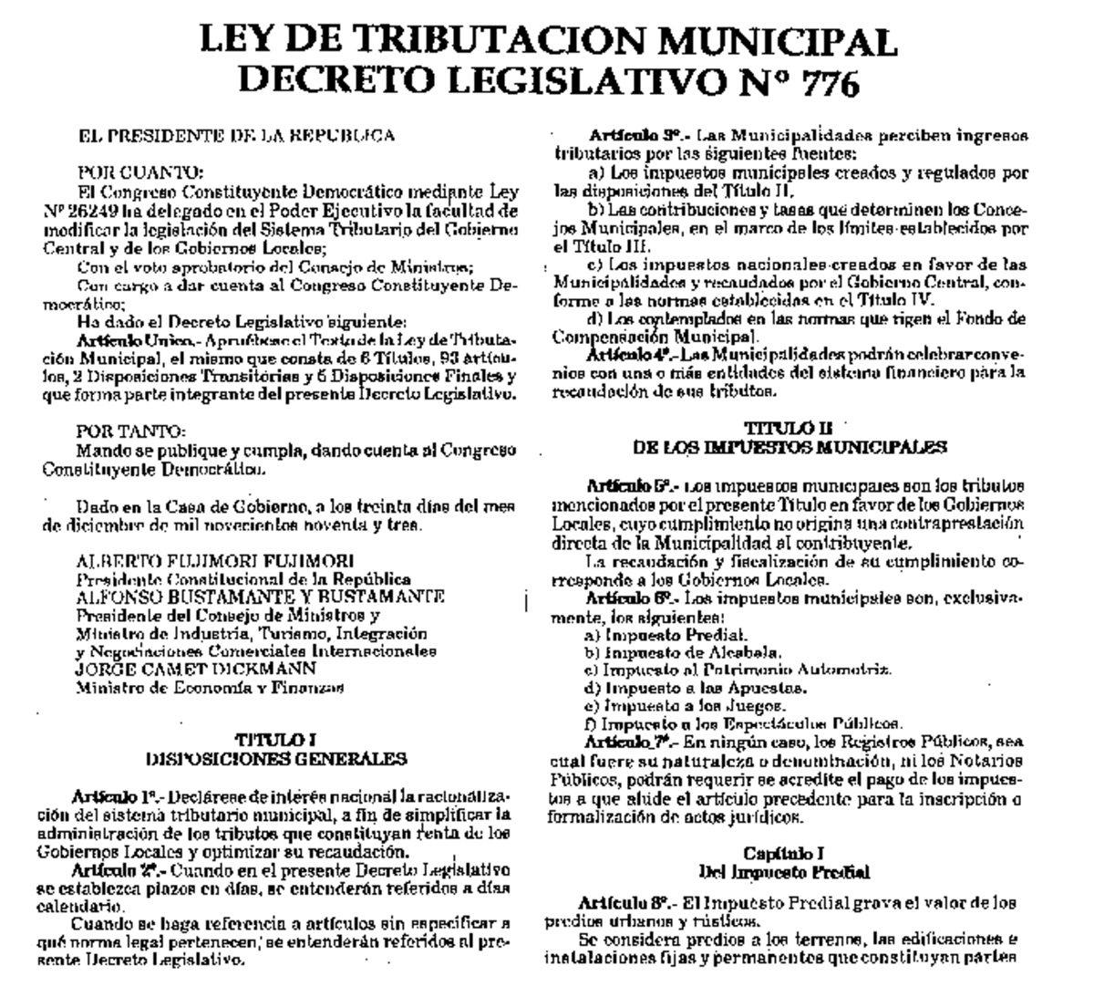 DL 00776 - tributario - Derecho Tributario General - Studocu