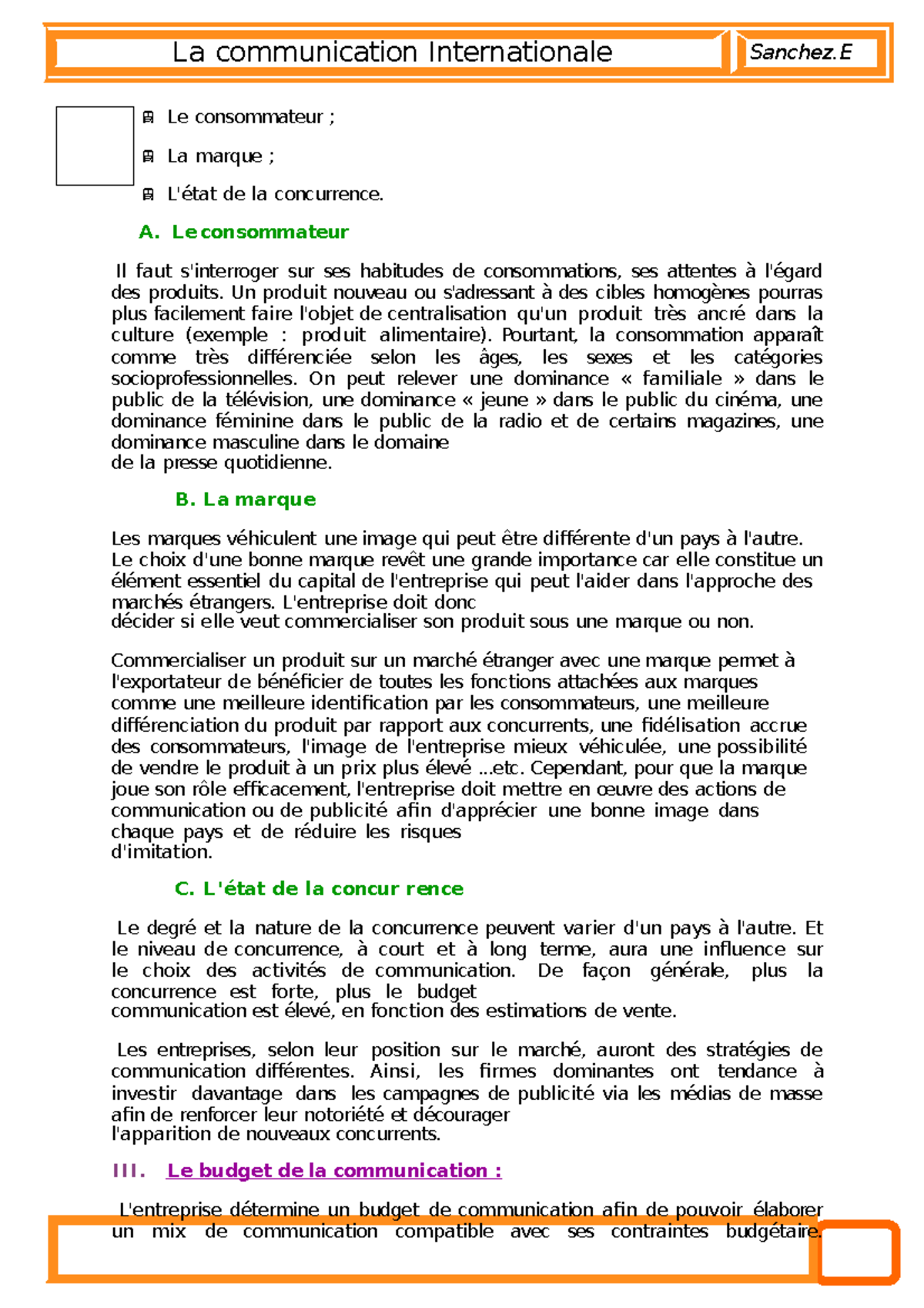 COM7525 Communication Int et Developpment - 2 - La communication ...