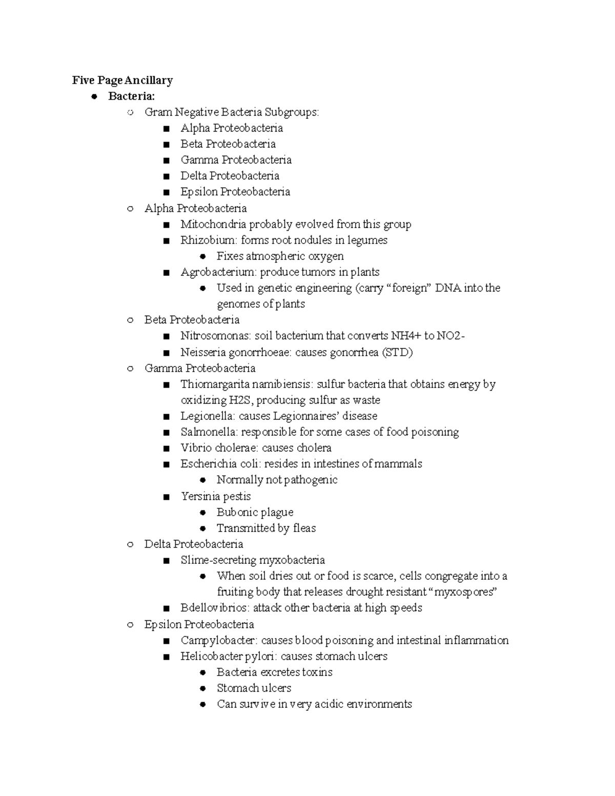 Bio 112 exam 2 - Notes from class simplified - Five Page Ancillary ...