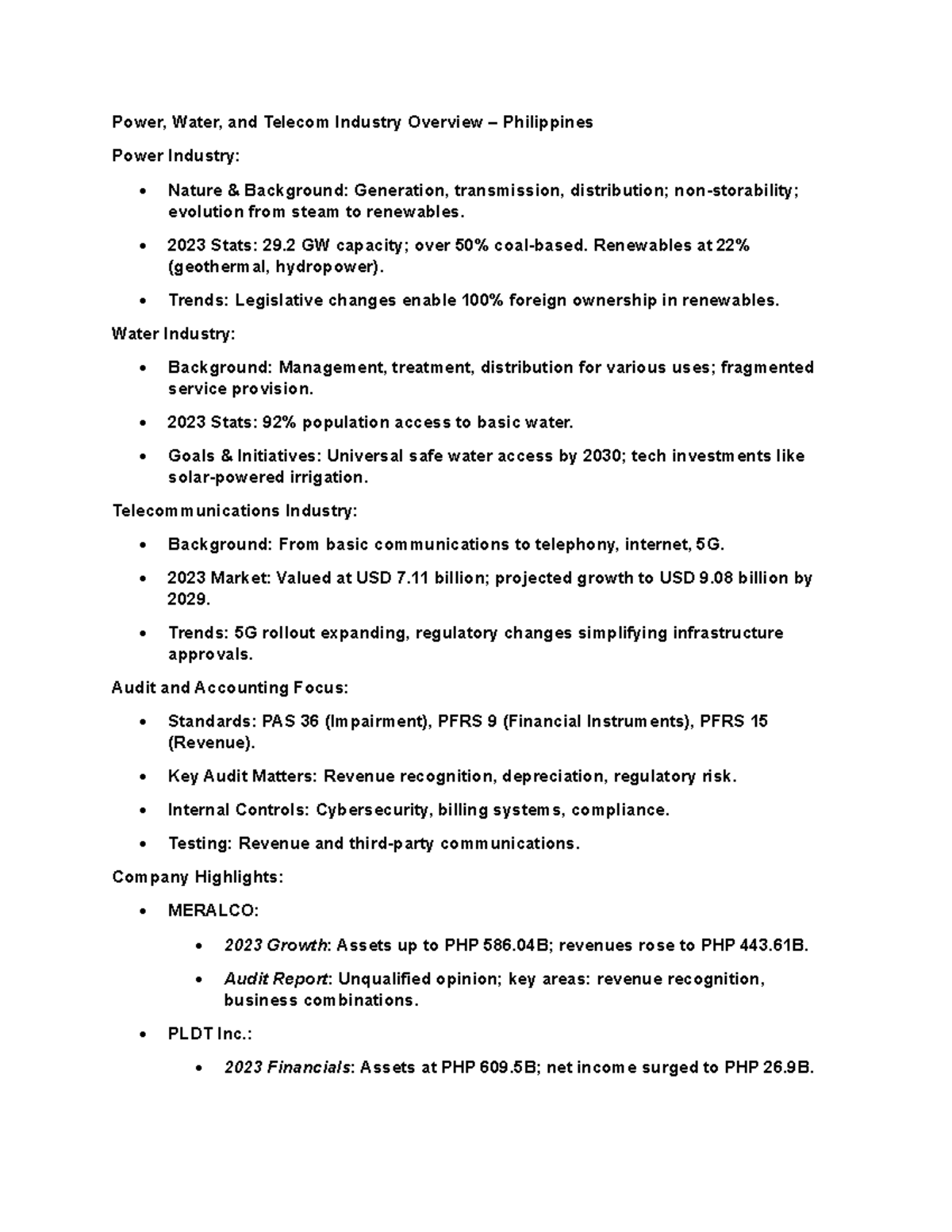 Power and telecom - Notes in ACY 55 - Power, Water, and Telecom ...