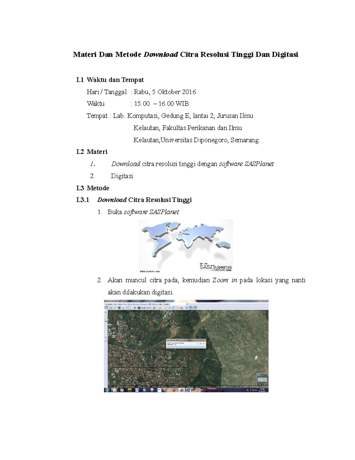 Materi Dan Metode Download Citra Resolusi Tinggi Dan Digitasi ...