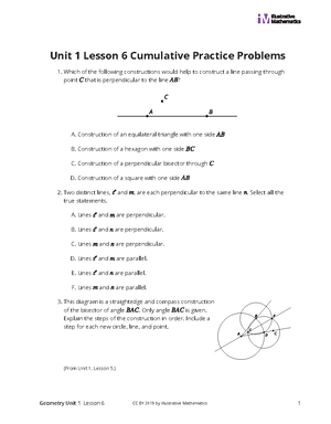 Copy of U6L6 Sample Work - Test Study Guide - Geometry A Unit 6 ...