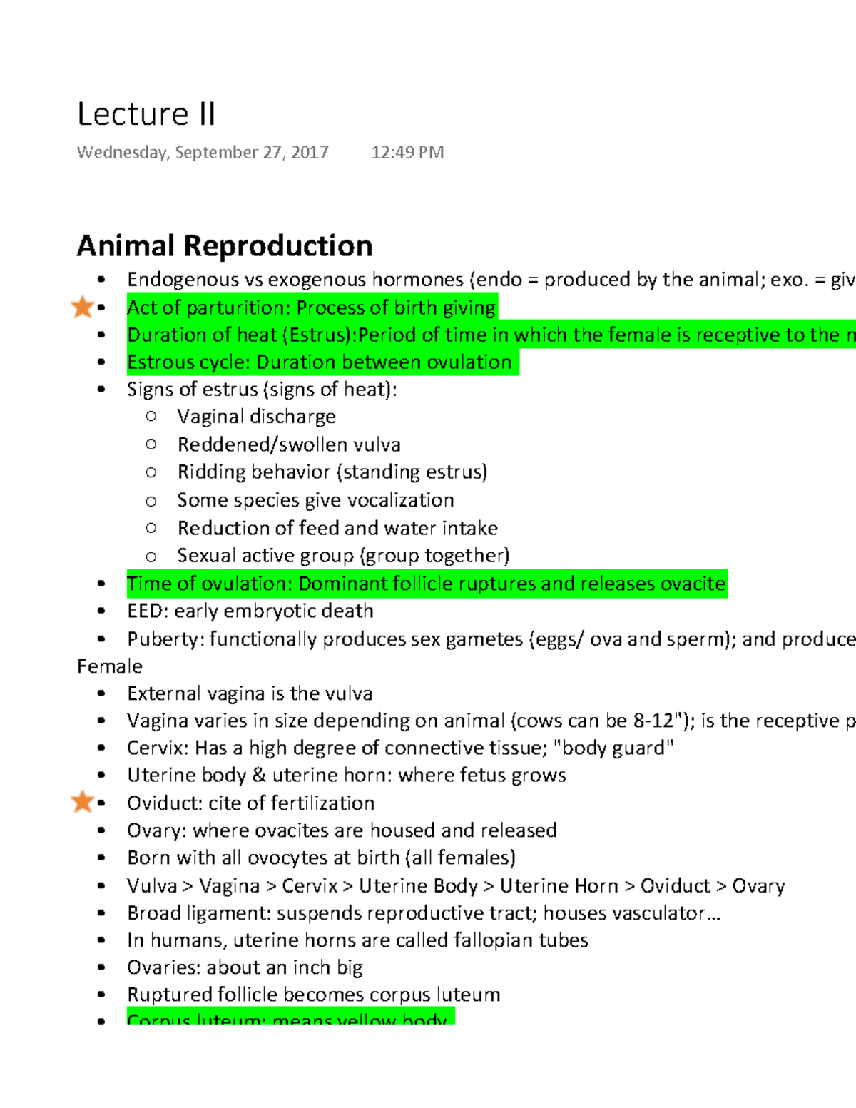 Animal Reproduction: Endogenous vs exogenous hormones parturition ...