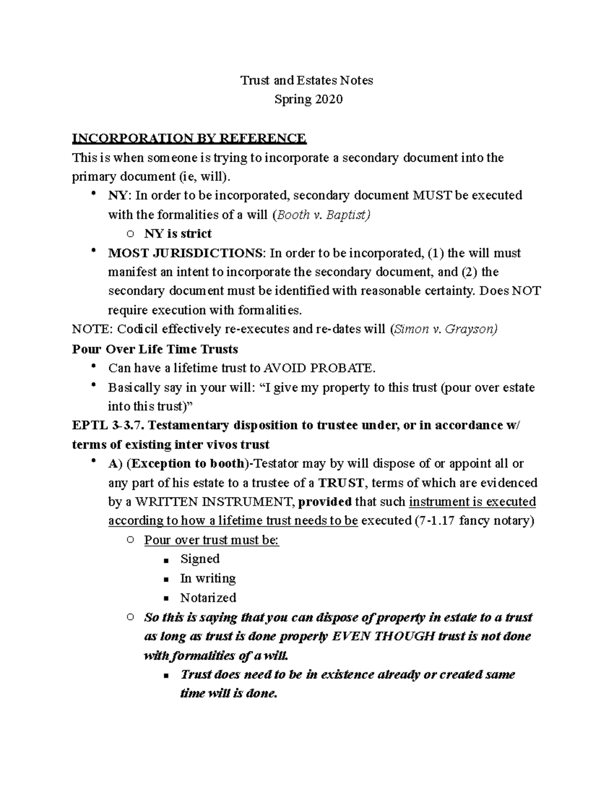 Incorporation BY Reference - Trust and Estates Notes Spring 2020 ...