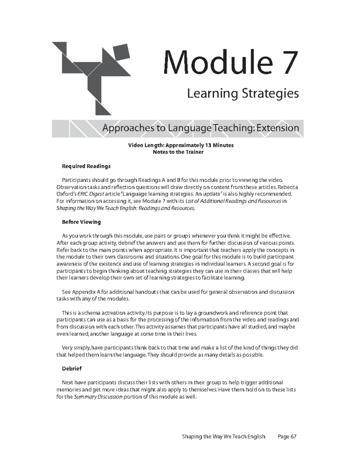 Module 7-learning-strategies - Shaping the Way We Teach English Page 67 ...