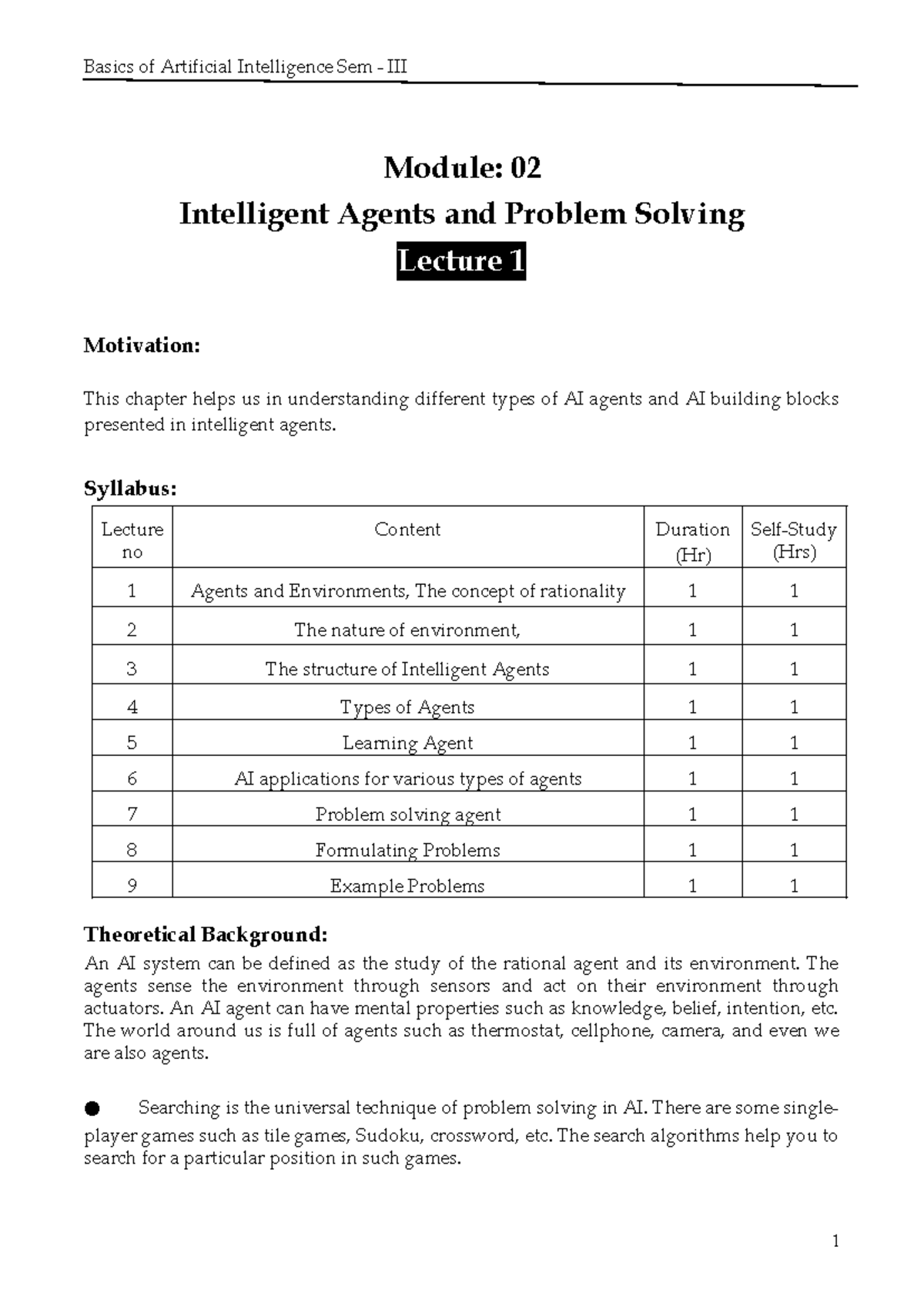 Module 2-Introduction to Intelligent System - Module: 0 2 Intelligent ...