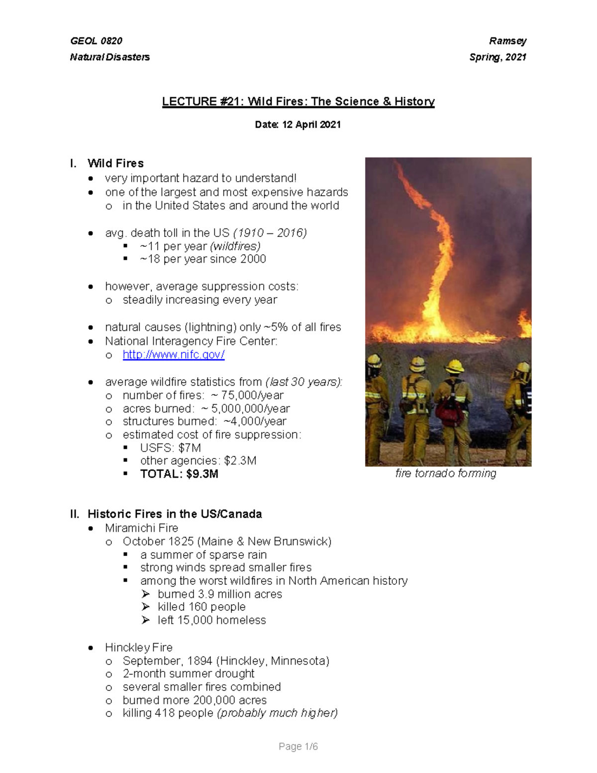 21 Natural Disasters - GEOL 0820 Ramsey Natural Disasters Spring, 2021 ...