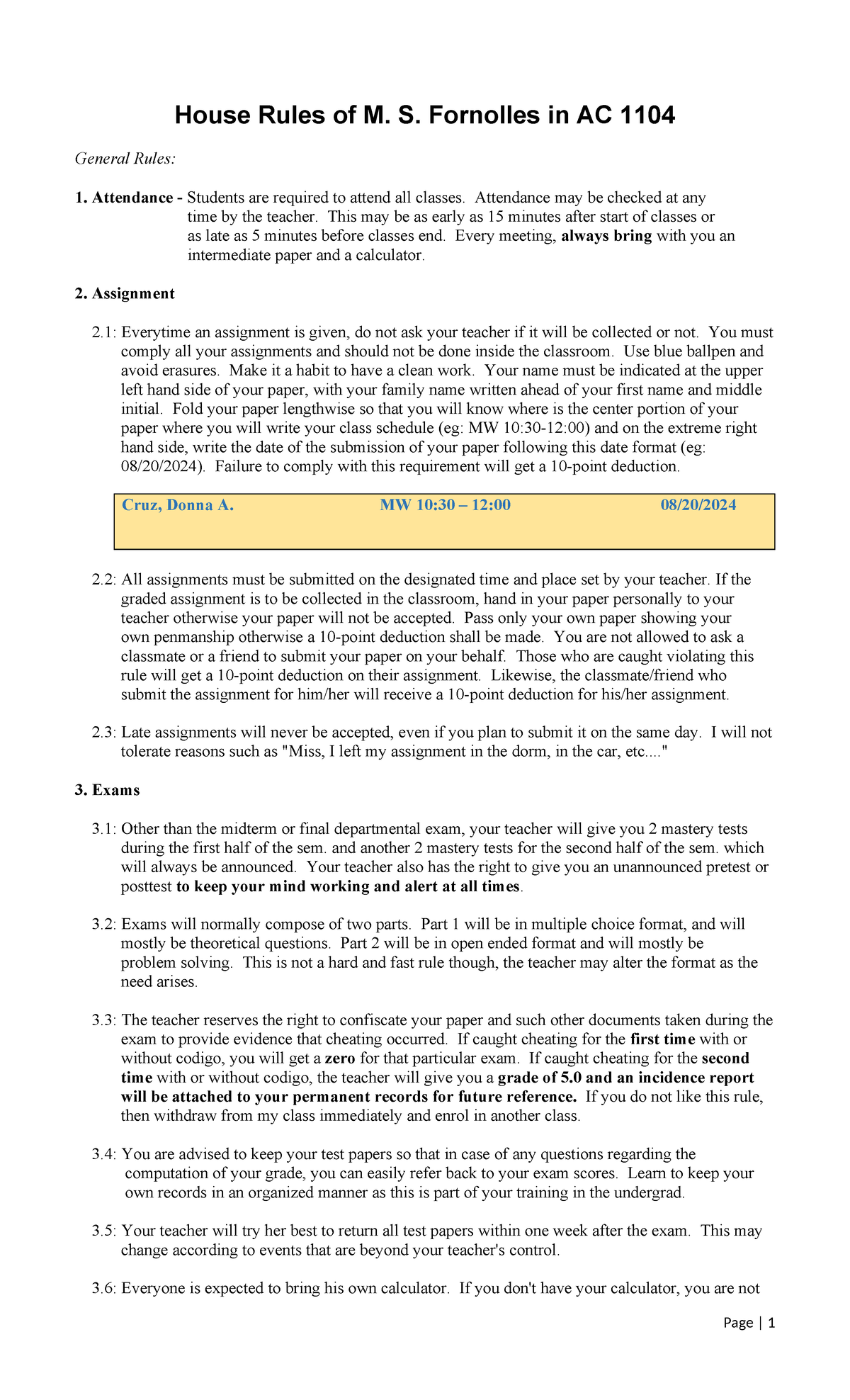 2024House Rules of MSFn AC 1104 - House Rules of M. S. Fornolles in AC ...