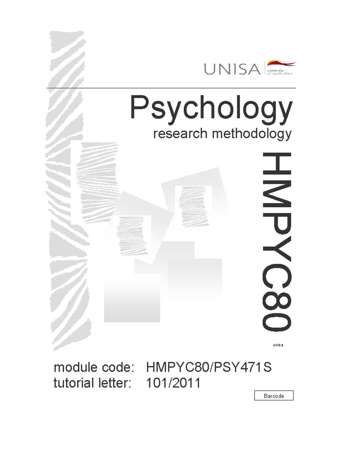 HMPYC80 Tutorial 101 2011 0 b - module code: HMPYC80/PSY471S tutorial ...