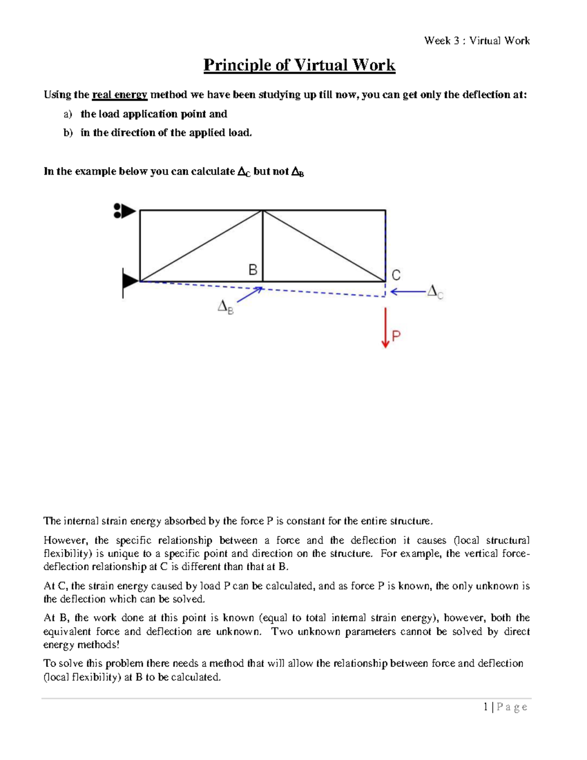 AS3-2016-17-Week 3 Notes - Student - Principle of Virtual Work Using ...